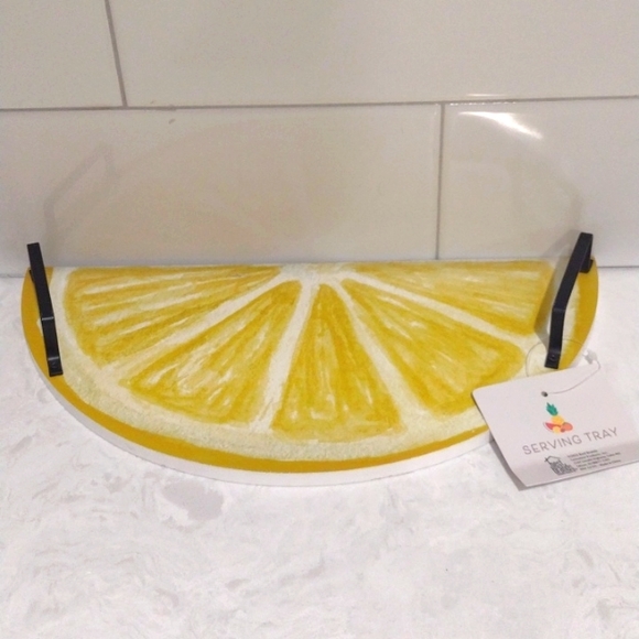 Accents | Lemon Serving Tray Decorative Tray With Handles | Poshmark